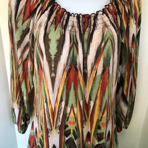 Carol Rose | Tops | Carol Rose Multicolor Indian Design Top | Poshmark